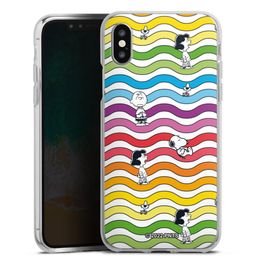 DeinDesign iPhone Xs Handy Silikon H&uuml;lle Case transparent Handyh&uuml;lle Snoopy Muster Peanuts Silikon Case