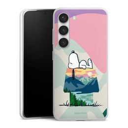 DeinDesign Galaxy S23 Handy Slim Case Silikon Handyh&uuml;lle transparent H&uuml;lle extra d&uuml;nn Official Licensed Product Peanuts Snoopy Silikon Slim Case