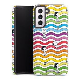 DeinDesign Galaxy S21 5G Handy Panzer Handyh&uuml;lle robuste Outdoor H&uuml;lle Schutzh&uuml;lle matt Snoopy Muster Peanuts Tough Case