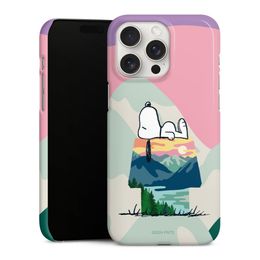 DeinDesign iPhone 15 Pro Max Handy Premium Case Smartphone Handyh&uuml;lle Schutzh&uuml;lle gl&auml;nzend Official Licensed Product Peanuts Snoopy Premium Case