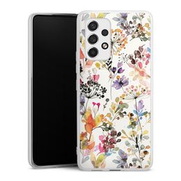 DeinDesign Galaxy A53 5G Handy Silikon H&uuml;lle Case transparent Handyh&uuml;lle Pastel Flower Muster Silikon Case