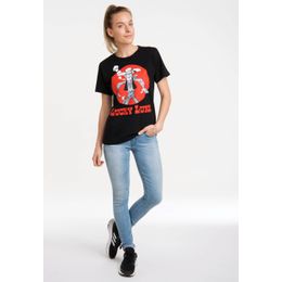 T-Shirt logoshirt "Lucky Luke - Daisytown", Damen, Gr. XXL, schwarz, 100% Baumwolle, bedruckt, normal, Rundhals, Shirts T-Shirt, mit lizenziertem Print