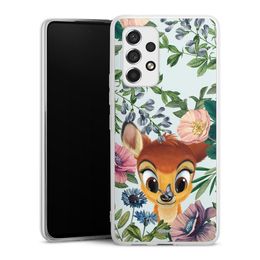 DeinDesign Galaxy A53 5G Handy Silikon H&uuml;lle Case transparent Handyh&uuml;lle Disney Flowers Bambi Silikon Case