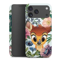 DeinDesign iPhone 17 Pro Max Handy Premium Case Smartphone Handyh&uuml;lle Schutzh&uuml;lle gl&auml;nzend Disney Bambi Flowers Premium Case