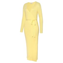Lascana Damen Strickkleid, gelb, Gr&ouml;&szlig;e 32/34