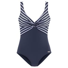 Lascana Damen Badeanzug, marine-wei&szlig;, Gr&ouml;&szlig;e 42C