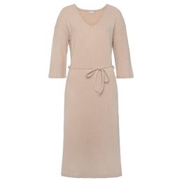 Lascana Damen Strickkleid, sand-melange, Gr&ouml;&szlig;e 44/46