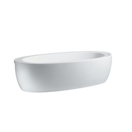 Laufen Alessi one Oval-Badewanne H2449700000001 203 x 102 cm, wei&szlig;, Halbeinbau, mit Sch&uuml;rze