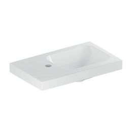 Geberit iCon light Handwaschbecken 501833001 53x31cm, Hahnloch links, ohne &Uuml;berlauf, mit Ablagefl&auml;che, wei&szlig;