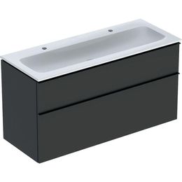 Geberit Icon Waschtisch mit Unterschrank 120 cm 502334JK1 Waschtisch-Set 120x63x48cm, wei&szlig;/KeraTect, Korpus/Griff lava matt