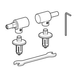 Geberit Edelstahlscharniere/ 598059000 Flow Deckel 575905