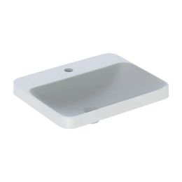 Geberit VariForm Einbauwaschtisch 500743012 55x45cm, mit Hahnloch, ohne &Uuml;berlauf, rechteckig, wei&szlig;