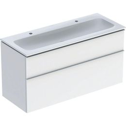 Geberit Icon Waschtisch mit Unterschrank 120 cm 502334011 Waschtisch-Set 120x63x48cm, wei&szlig;/KeraTect, Korpus wei&szlig; hochgl&auml;nzend, Griff wei&szlig; matt