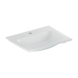 Geberit iCon M&ouml;bel-Waschtisch 501843002 60 x 48 cm, Hahnloch mittig, ohne &Uuml;berlauf, wei&szlig;/KeraTect
