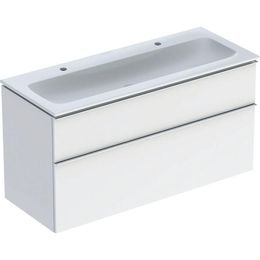 Geberit Icon Waschtisch mit Unterschrank 120 cm 502338012 Waschtisch-Set 120x63x48cm, wei&szlig;, Korpus wei&szlig; hochgl&auml;nzend, Griff chrom gl&auml;nzend