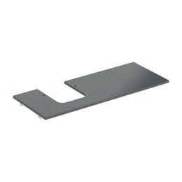 Geberit One Waschtisch-Platte 505125002 120x2x47cm, Ausschnitt links, Steinzeug, Marmoroptik schwarz/matt