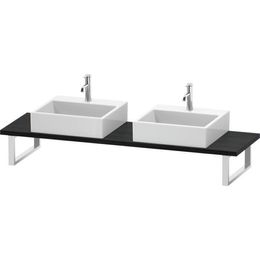 Duravit DuraStyle Konsole DS105C01616 f&uuml;r Aufsatzbecken, 2 Ausschnitte, St&auml;rke 3 cm, Eiche schwarz
