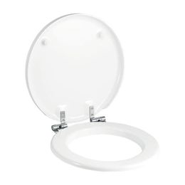 Geberit Preciosa WC-Sitz 571180000 wei&szlig;, Befestigung von oben, Scharniere Edelstahl, mit Deckel