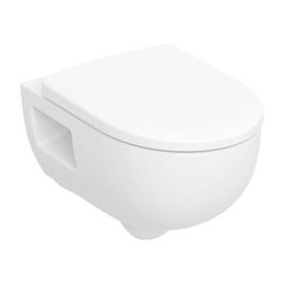 Geberit Renova Wand-Tiefsp&uuml;l-WC-Set 503156008 mit WC-Sitz, teilgeschlossen, KeraTect/wei&szlig;
