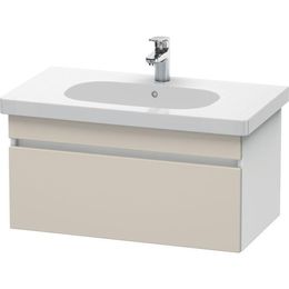 Duravit DuraStyle Waschtisch-Unterschrank DS638409118 80 x 45,3 cm, taupe/wei&szlig; matt, 1 Auszug, wandh&auml;ngend