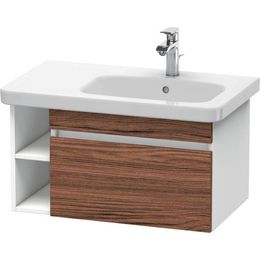 Duravit DuraStyle Waschtisch-Unterschrank DS639302118 73 x 44,8 cm, Becken rechts, nussbaum dunkel/wei&szlig; matt, 1 Auszug