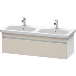 Duravit DuraStyle Waschtisch-Unterschrank DS639809118 123x44,8x39,8cm, 1 Auszug, Becken links/rechts, taupe/wei&szlig; matt