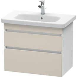 Duravit DuraStyle Waschtisch-Unterschrank DS648109118 73 x 44,8 cm, taupe/wei&szlig; matt, 2 Schubk&auml;sten, wandh&auml;ngend