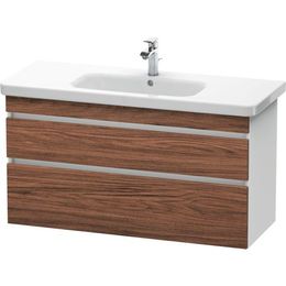 Duravit DuraStyle Waschtisch-Unterschrank DS649502118 113 x 44,8 cm, nussbaum dunkel/wei&szlig; matt, 2 Schubk&auml;sten, wandh&auml;ngend