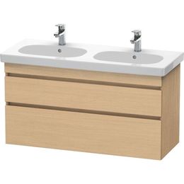 Duravit DuraStyle Waschtisch-Unterschrank DS648603030 115 x 45,3 cm, Eiche natur, 2 Schubk&auml;sten, wandh&auml;ngend