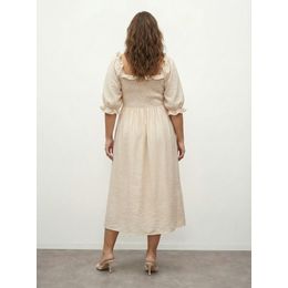 Cita Maass Kleid 'Ruffle dress' Damen Gr&ouml;&szlig;e 46 creme Winterkleid