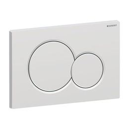 Geberit Sigma 01 Round Bet&auml;tigungsplatte 115770JQ5 mattchrom lackiert, f&uuml;r 2-Mengen-Sp&uuml;lung, Kunststoff