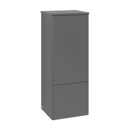 Villeroy & Boch Villeroy und Boch Antao Mittelschrank L44000GK mit Beleuchtung, 1 T&uuml;r, 414 x 1039 x 356 mm, Front ohne Struktur, Anthracite Matt Lacquer / Anthracite Matt Lacquer