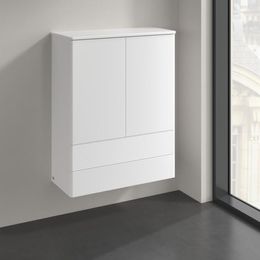 Villeroy & Boch Villeroy und Boch Antao Highboard K47100MT 2 T&uuml;ren, 814 x 1039 x 356 mm, Front mit Struktur, White Matt Lacquer / White Matt Lacquer