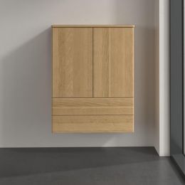 Villeroy & Boch Villeroy und Boch Antao Highboard K47000HN 2 T&uuml;ren, 814 x 1039 x 356 mm, Front ohne Struktur, Honey Oak / Honey Oak