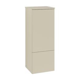Villeroy & Boch Villeroy und Boch Antao Mittelschrank L44000HJ mit Beleuchtung, 1 T&uuml;r, 414 x 1039 x 356 mm, Front ohne Struktur, Silk Grey Matt Lacquer / Silk Grey Matt Lacquer