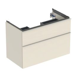 Geberit iCon Waschtisch-Unterschrank 502305JL1 88,8x61,5x47,6cm, 2 Schubladen, sand hochgl&auml;nzend/Griff sand matt