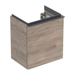 Geberit iCon Handwaschbecken-Unterschrank 502301JR1 37x41,5x27,9cm, 1 T&uuml;r, Anschlag links, nussbaum/Griff lava matt