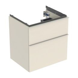Geberit iCon Waschtisch-Unterschrank 502303JL1 59,2x61,5x47,6cm, 2 Schubladen, sand hochgl&auml;nzend/Griff sand matt