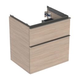 Geberit iCon Waschtisch-Unterschrank 502303JH1 59,2x61,5x47,6cm, 2 Schubladen, Eiche/Griff lava matt