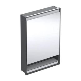 Geberit One Unterputz Spiegelschrank 505820007 60x90x15cm, mit Nische, 1 T&uuml;r, Anschlag links, schwarz matt/Aluminium pulverbeschichtet