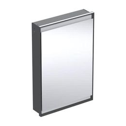 Geberit One Unterputz Spiegelschrank 505800007 60x90x15cm, mit ComfortLight, 1 T&uuml;r, Anschlag links, schwarz matt/Aluminium pulverbeschichtet
