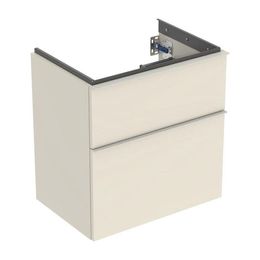 Geberit iCon Waschtisch-Unterschrank 502307JL1 59,2x61,5x41,6cm, 2 Schubladen, sand hochgl&auml;nzend, Griff sant matt