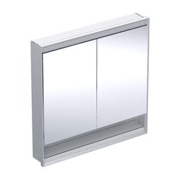 Geberit One Spiegelschrank 505823001 90 x 90 x 15cm, Aluminium eloxiert, mit Nische und ComfortLight, 2 T&uuml;ren