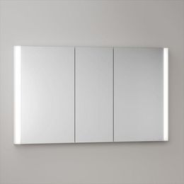KEUCO Somaris Spiegelschrank mit Beleuchtung 14514513101 120x71x11,5cm, Wandeinbau, 3 T&uuml;ren, Spiegelheizung, wei&szlig; matt