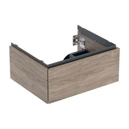 Geberit One Waschtisch-Unterschrank 505071006 59,2 x 50,4 x 47 cm, Nussbaum hickory/Melamin Holzstruktur, 1 Schubladen