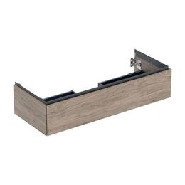 Geberit One Waschtisch-Unterschrank 505075006 118,4 x 50,4 x 47 cm, Nussbaum hickory/Melamin Holzstruktur, 1 Schubladen