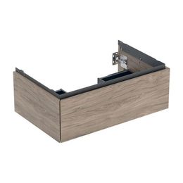 Geberit One Waschtisch-Unterschrank 505072006 74 x 50,4 x 47 cm, Nussbaum hickory/Melamin Holzstruktur, 1 Schubladen