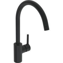 Hansa HansaVANTIS K&uuml;chenarmatur 5222116733 seitenbedient, Niederdruck, Ausladung 247mm, matt-schwarz