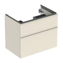 Geberit iCon Waschtisch-Unterschrank 502304JL1 74x61,5x47,6cm, 2 Schubladen, sand hochgl&auml;nzend/Griff sand matt