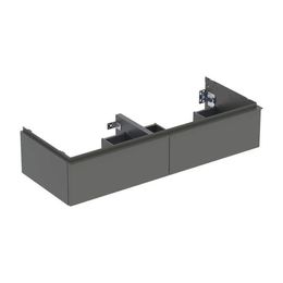 Geberit iCon Doppelwaschtisch-Unterschrank 502314JK1 118,4x24,7x47,6cm, 2 Schubladen, lava matt/lava matt